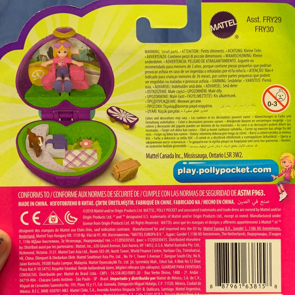 New mattel Polly Pocket Fry 30 Tiny Places Picnic Compact Playset ...